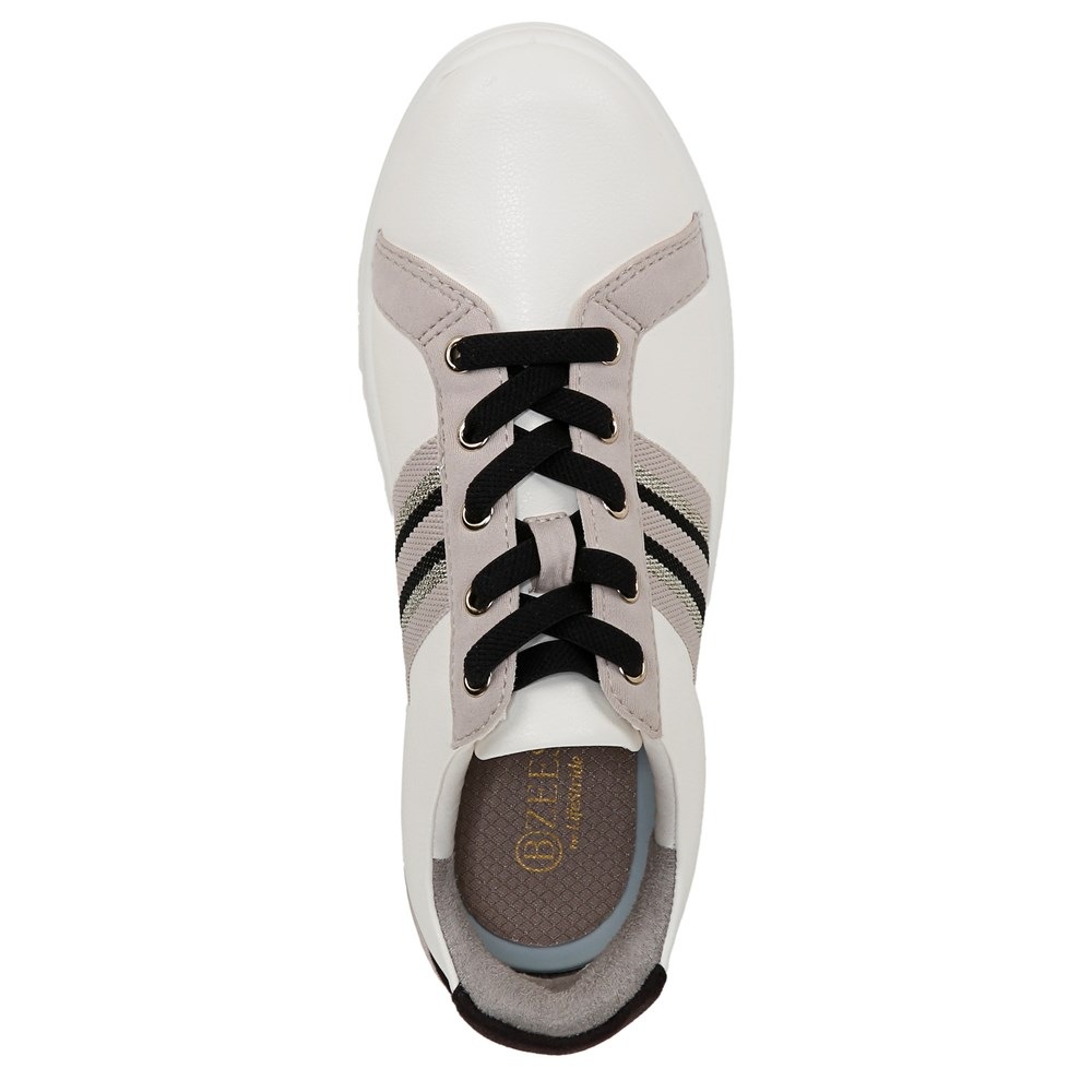 Bzees for LifeStride Happy Friday Lace Up Sneaker Washable Womens Sneakers